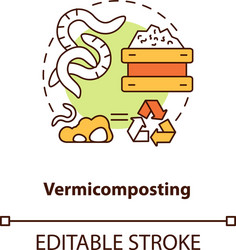 Vermicomposting concept icon Royalty Free Vector Image