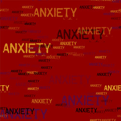 Anxiety typography pattern Royalty Free Vector Image