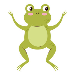 Frog smiling cartoon Royalty Free Vector Image