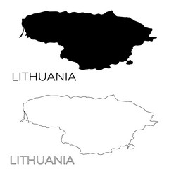 Lithuania Map Outline Vector Images (over 370)