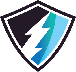 Shield gradient logo design Royalty Free Vector Image