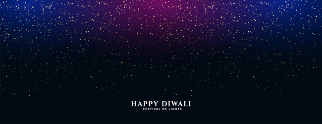 Happy diwali decorative festival banner with diya Vector Image