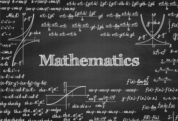 Doodle math blackboard mathematical theory Vector Image