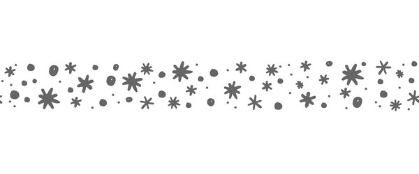 Blue frost snowflakes frame seamless pattern Vector Image