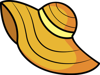 Beach hat cartoon Royalty Free Vector Image - VectorStock