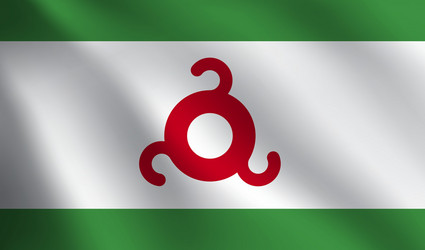 Flag of ingushetia with old texture Royalty Free Vector