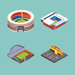Isometric stadium icons Royalty Free Vector Image