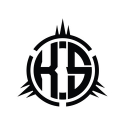 Ks logo monogram design template Royalty Free Vector Image