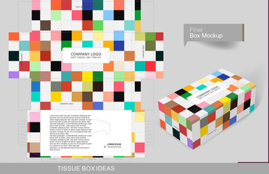 Tissue box template concept series Royalty Free Vector Image