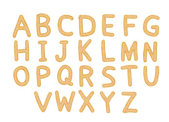 Alphabet art color signs letters design Royalty Free Vector