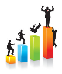 Businessmen characters fight Royalty Free Vector Image