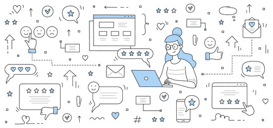 Customer Doodle Vector Images (over 4,500)