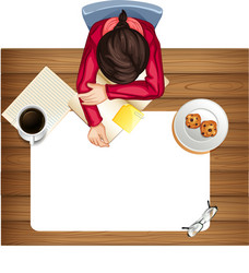 Top view table template Royalty Free Vector Image