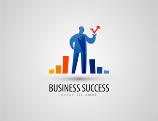 Business logo design template success or progress Vector Image