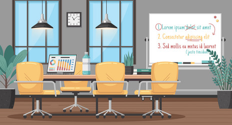 Cartoon conference hall room for meetings Vector Image