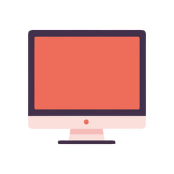 Modern computer monitor technology icon Royalty Free Vector