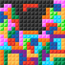 Old video game square template brick pieces Vector Image