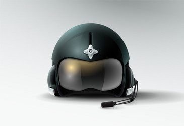 Pilot jet helmet aviator Royalty Free Vector Image