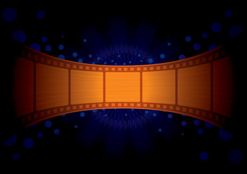 Gold film on the red curtain Royalty Free Vector Image