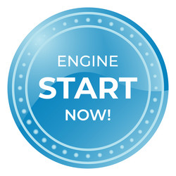 3d realistic start button engine start button Vector Image