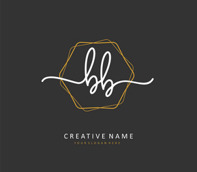 Bb initial letter handwriting and signature logo Vector Image