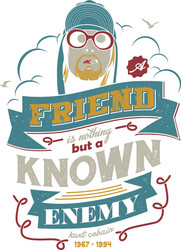 Kurt cobain design popart art Royalty Free Vector Image