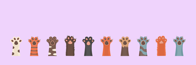 Paws up animals Royalty Free Vector Image - VectorStock