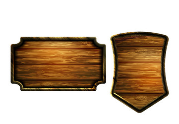 Wooden signboard Royalty Free Vector Image - VectorStock