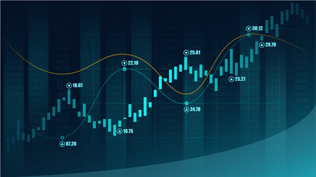 Stock market or forex trading graph in graphic Vector Image