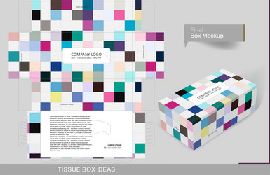 Tissue box template concept series Royalty Free Vector Image