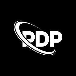 Pd logo p d design white letter pdp Royalty Free Vector