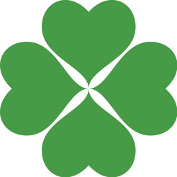 Five leaf clover Royalty Free Vector Image - VectorStock