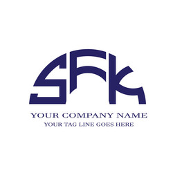 Sfk letter logo creative design with graphic Vector Image