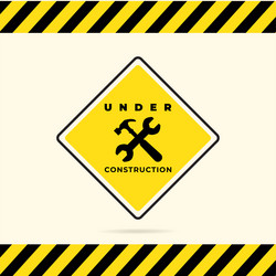 Simple under construction background with police Vector Image