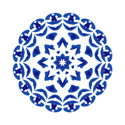 Floral decorative round Royalty Free Vector Image