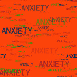 Anxiety typography pattern Royalty Free Vector Image