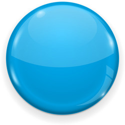 Isolated blue button on white background Vector Image