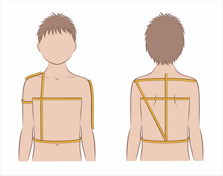 Child figure template fashion croquis Royalty Free Vector