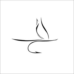 Fly-fishing on white background Royalty Free Vector Image