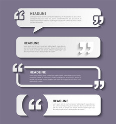 Quotes in quotation marks in on stickers Vector Image