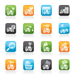 Car and road services icons Royalty Free Vector Image