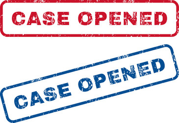 Case opened rubber stamp Royalty Free Vector Image