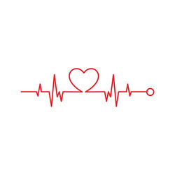 Heart beat logo Royalty Free Vector Image - VectorStock