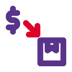 Packet pick up only after payment Royalty Free Vector Image