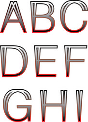 Two tone alphabet Royalty Free Vector Image - VectorStock