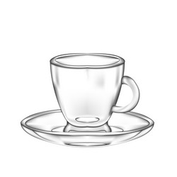 Glass cup with water Royalty Free Vector Image