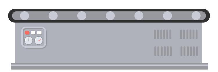 Conveyor line cartoon industrial machine Vector Image