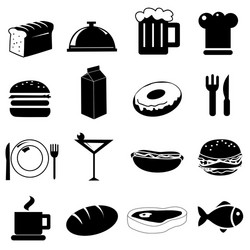 Food and cooking icons Royalty Free Vector Image