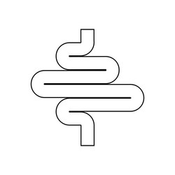Intestine simple icon Royalty Free Vector Image