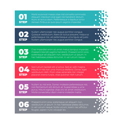 Pixel banners header footer banner rectangles Vector Image